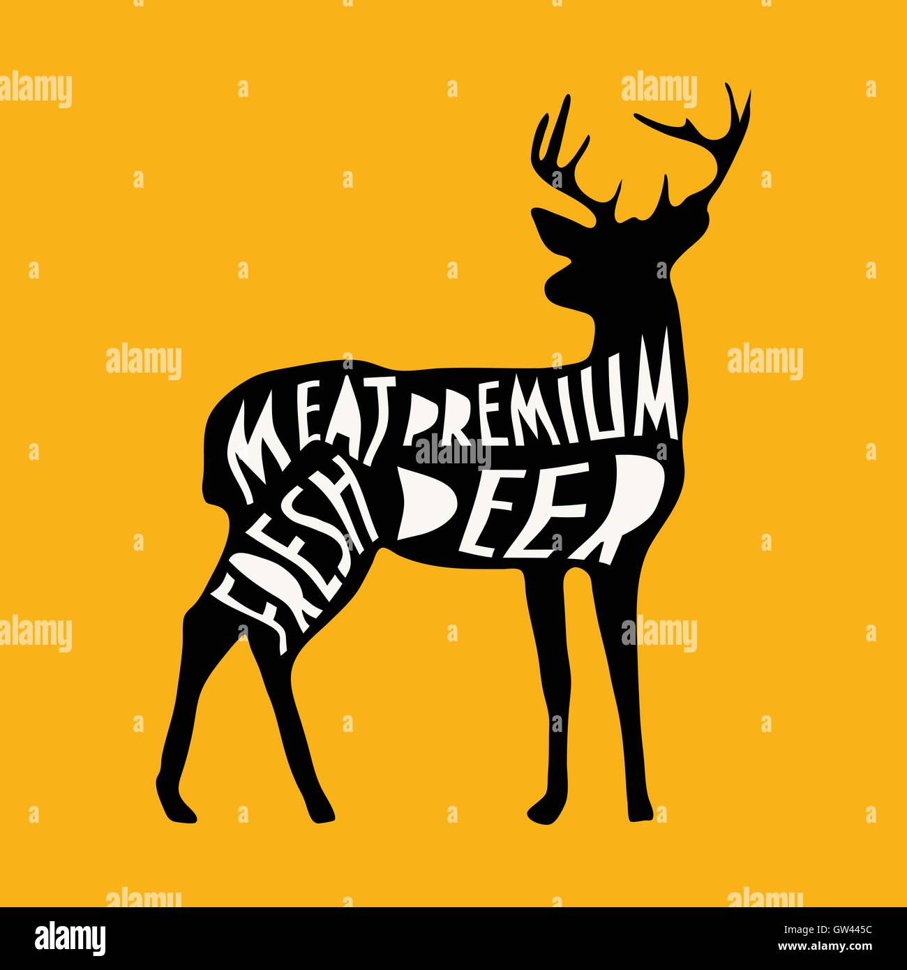 Vintage Deer Label with Typography Stock Vector Image & Art - Alamy