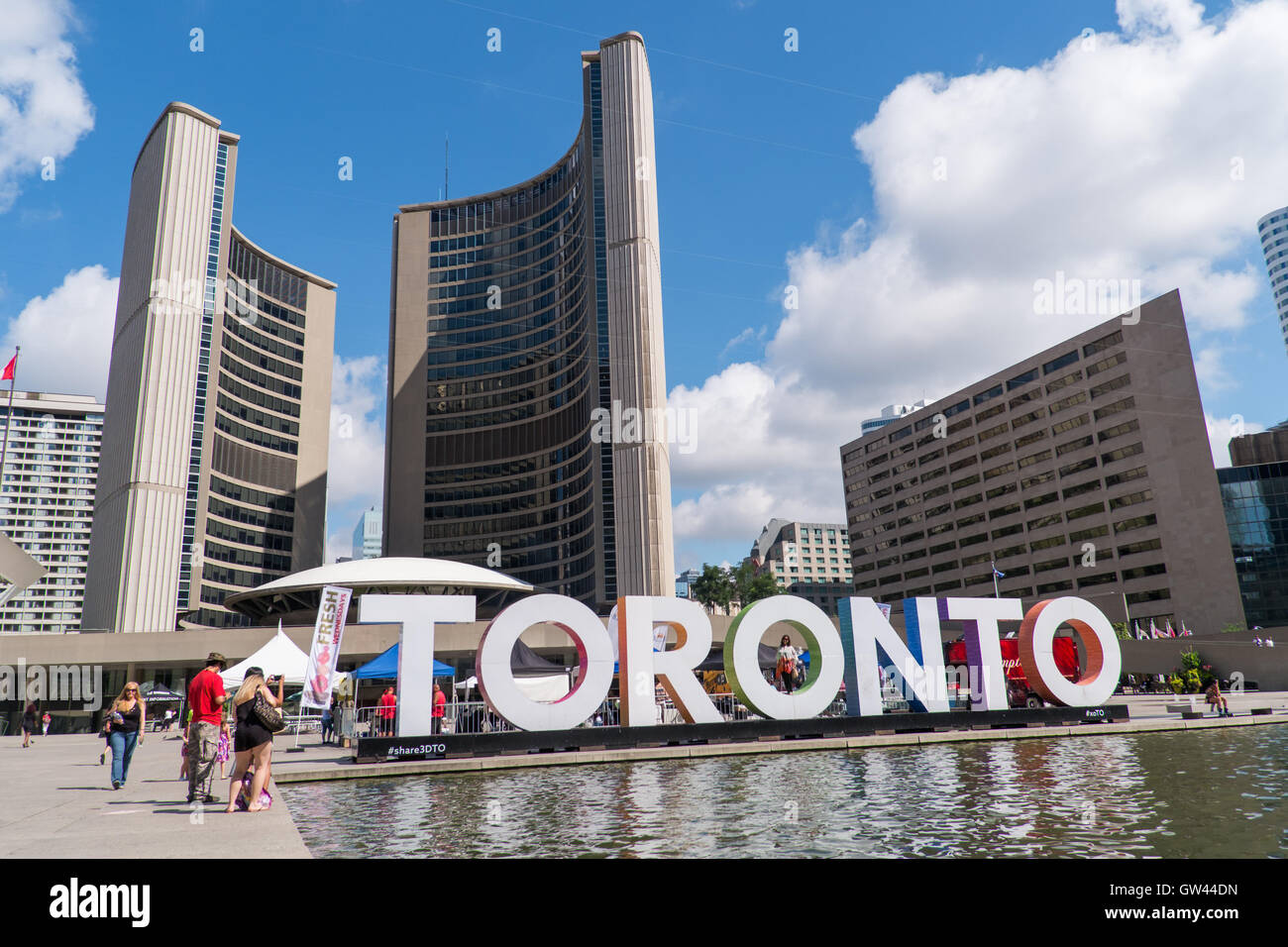 August 18, 2016 - Toronto Ontario, Canada. Tourists and locals gather ...