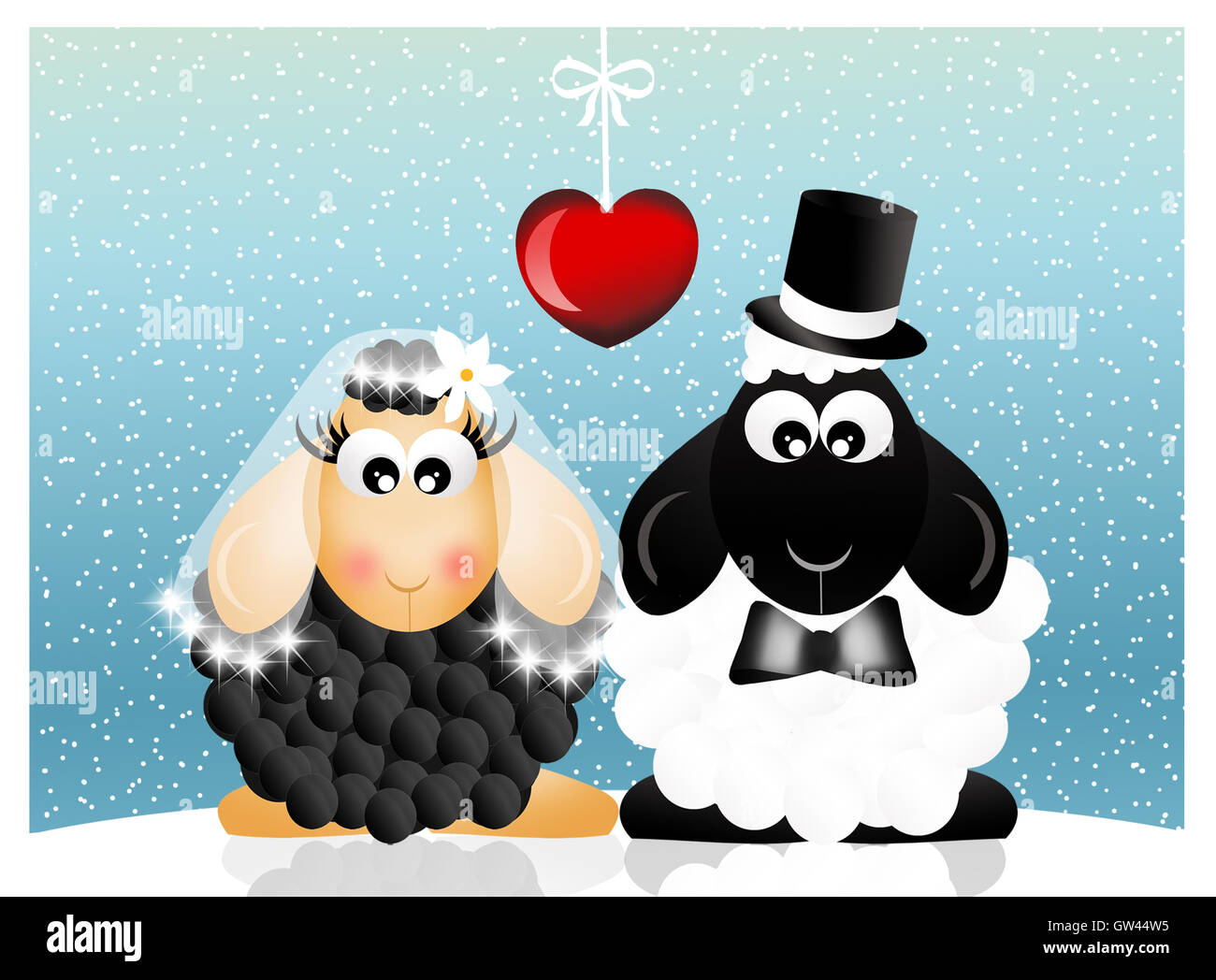 Sheeps in love Stock Photo - Alamy