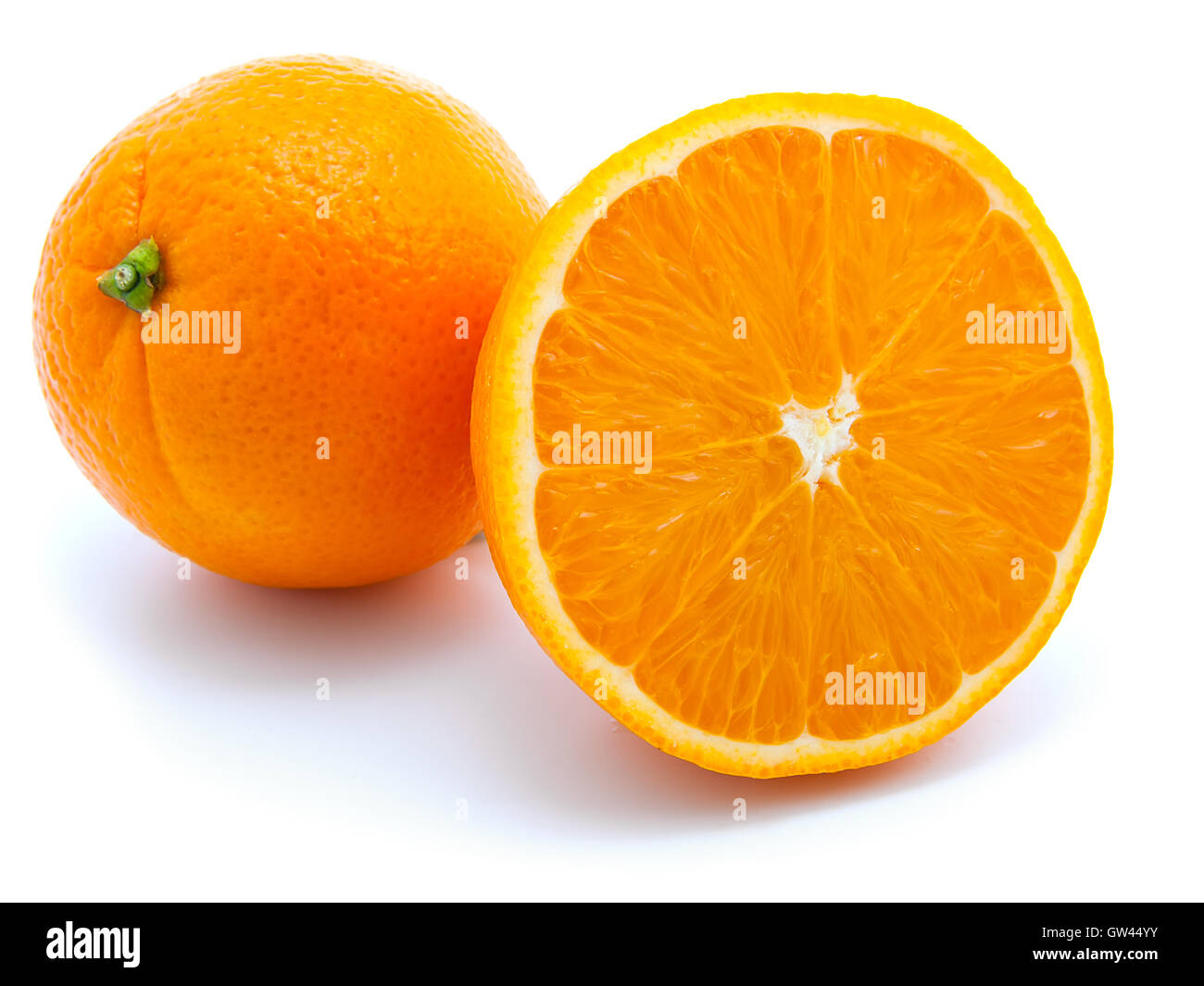 Orange fruit isolated on white background Stock Photo - Alamy
