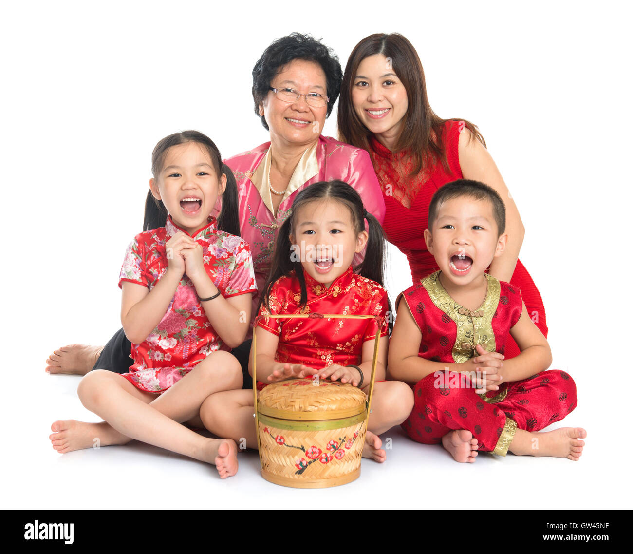 Asian Chinese family Stock Photo - Alamy