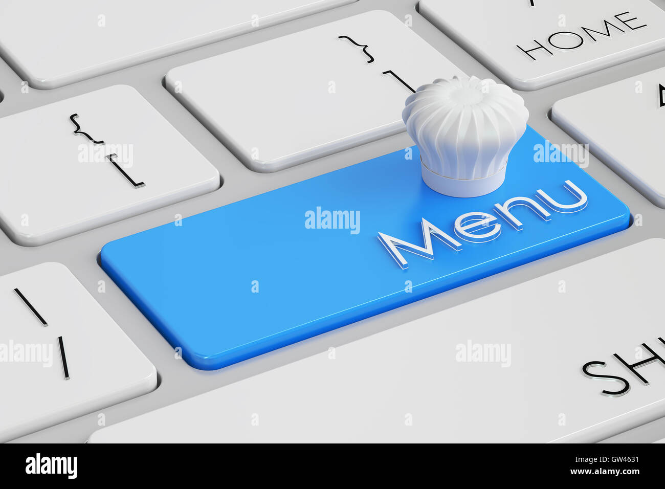 menu button on keyboard, 3D rendering Stock Photo - Alamy