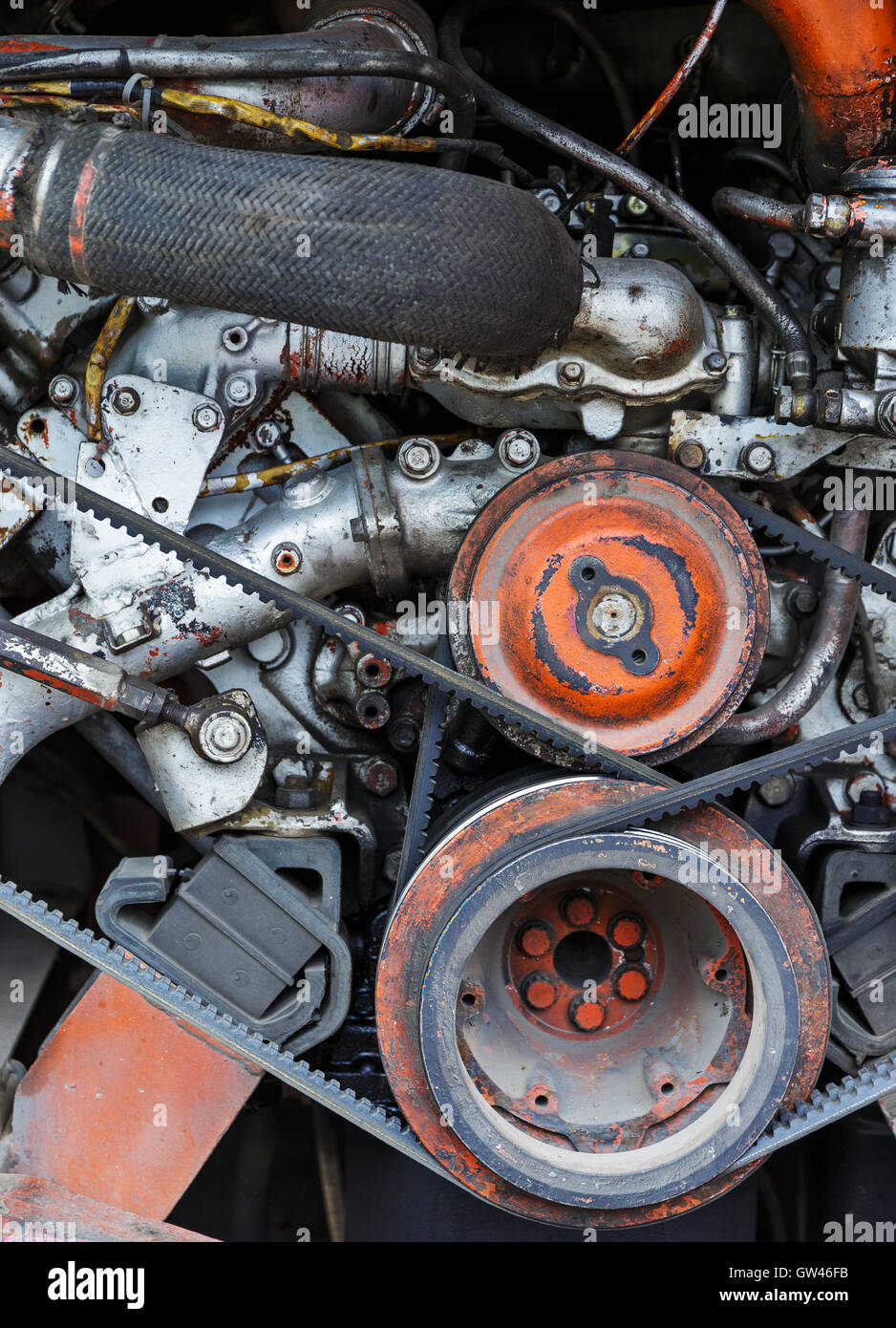 Vehicle engine close up Stock Photo - Alamy