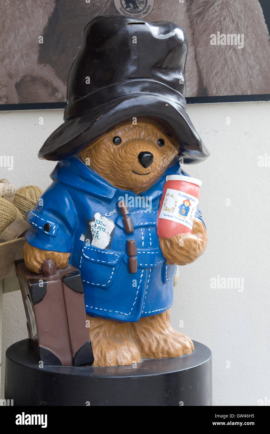 Paddington Bear collection box Stock Photo - Alamy
