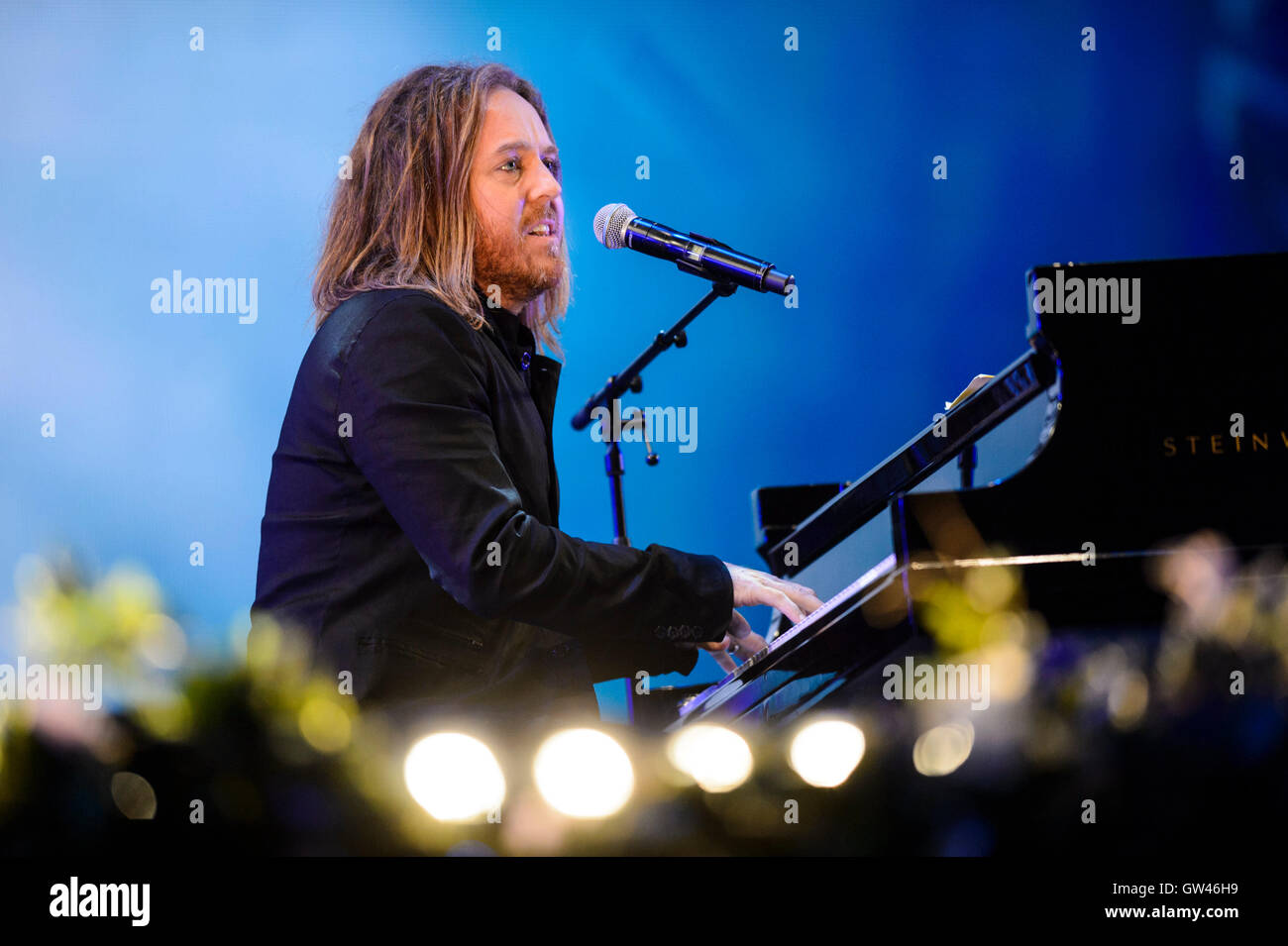 Tim Minchin performing at BBC Proms in the Park in Hyde Park, London ...