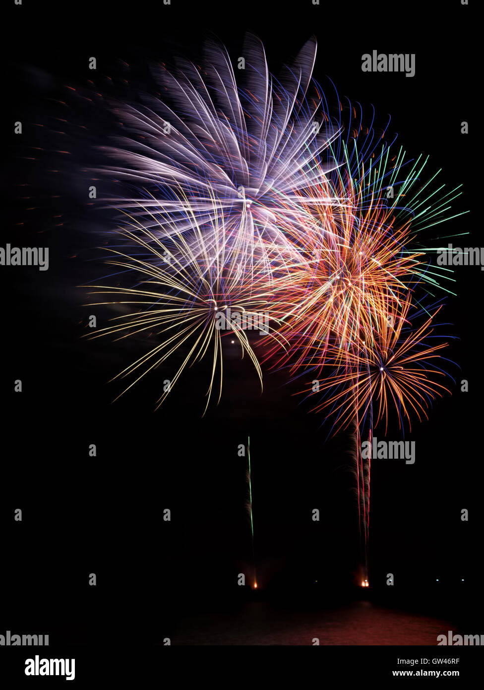 Colorfull fireworks in night background hi-res stock photography and ...