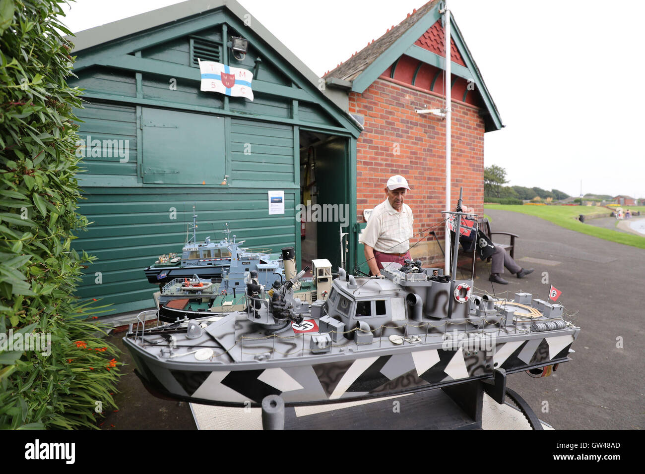 Model boats at Tynemouth Model Boat Club in Tynemouth Park, Tynemouth ...