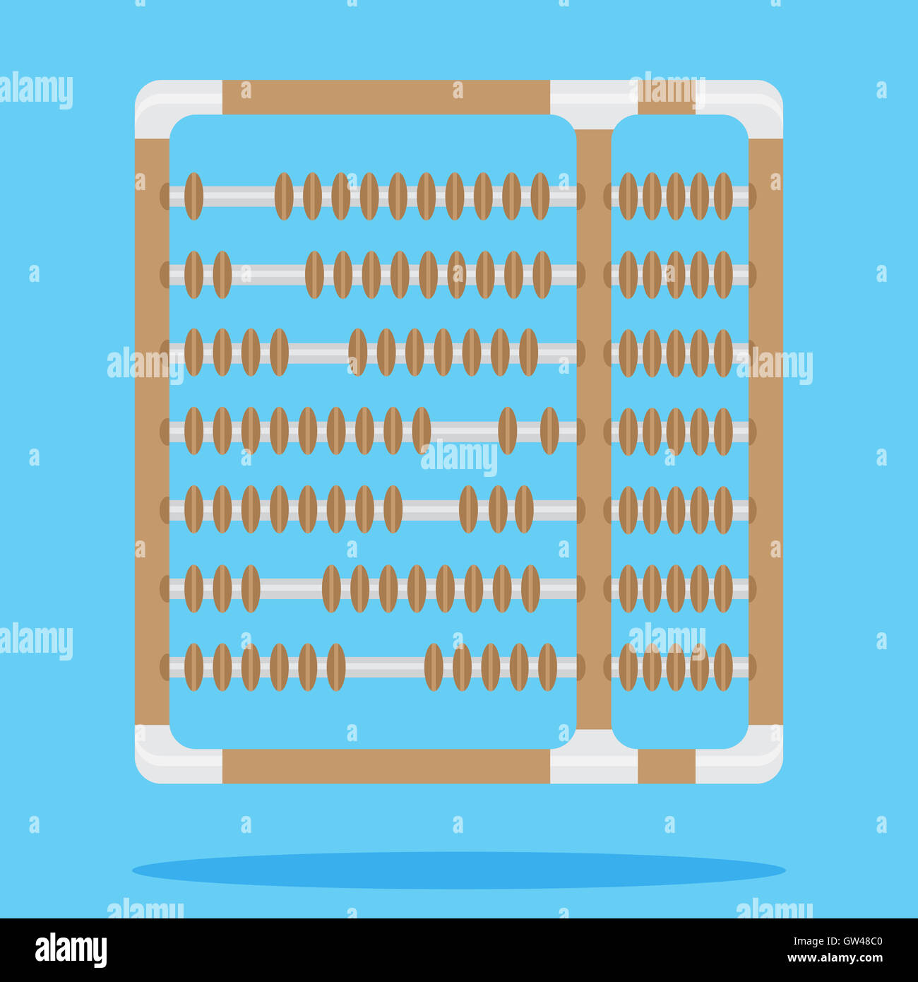Abacus design flat. Retro old calculator, counting and accounting ...