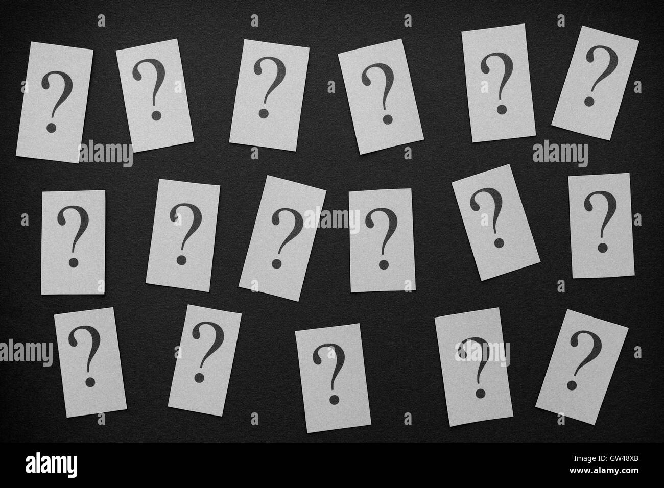 Too Many Questions. Black and White Stock Photo - Alamy