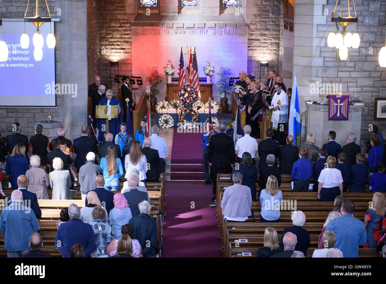 Rev Neil Galbraith conducts a special memorial service to mark the 15th ...