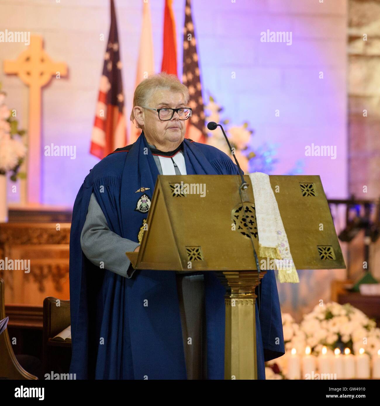 Rev Neil Galbraith conducts a special memorial service to mark the 15th ...