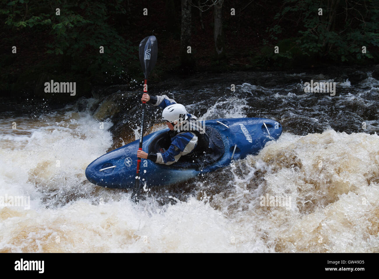 White water kayaking at the National White Water Centre on the River ...