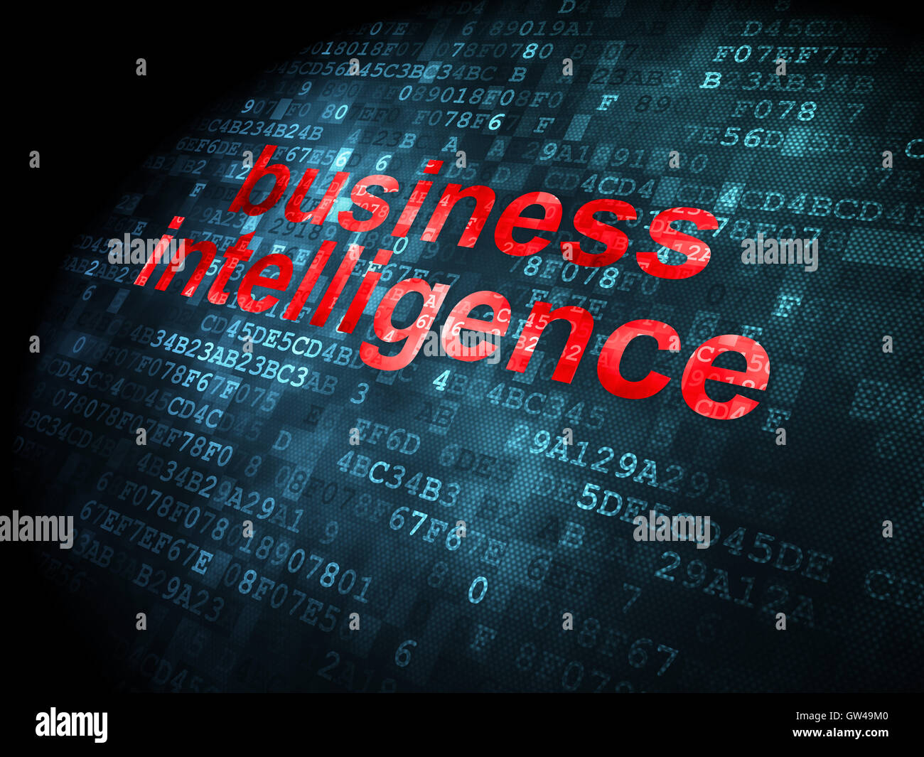 Business concept: Business Intelligence on digital background Stock ...