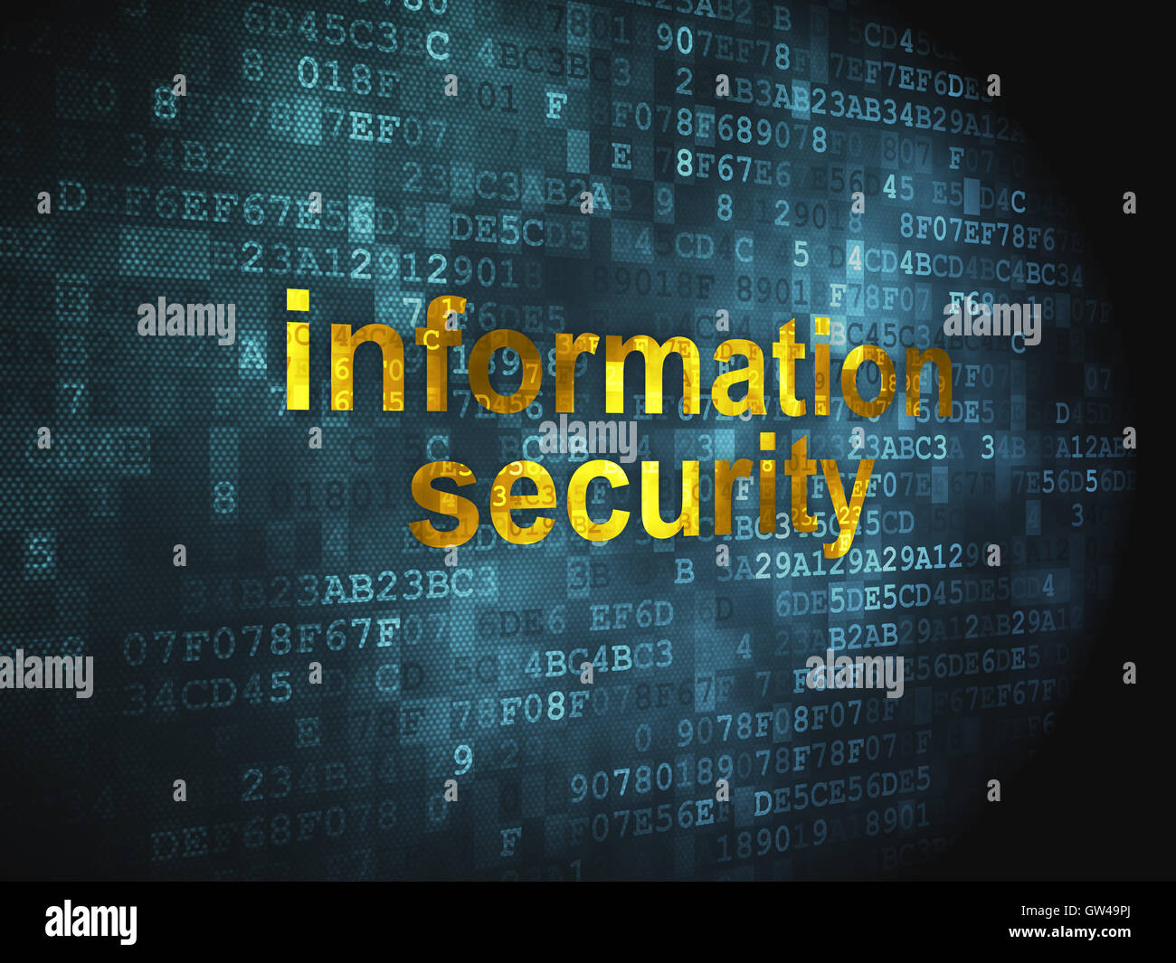 Protection concept: Information Security on digital background Stock ...