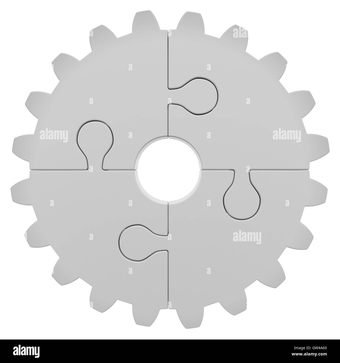 Gear consisting of puzzles Stock Photo - Alamy