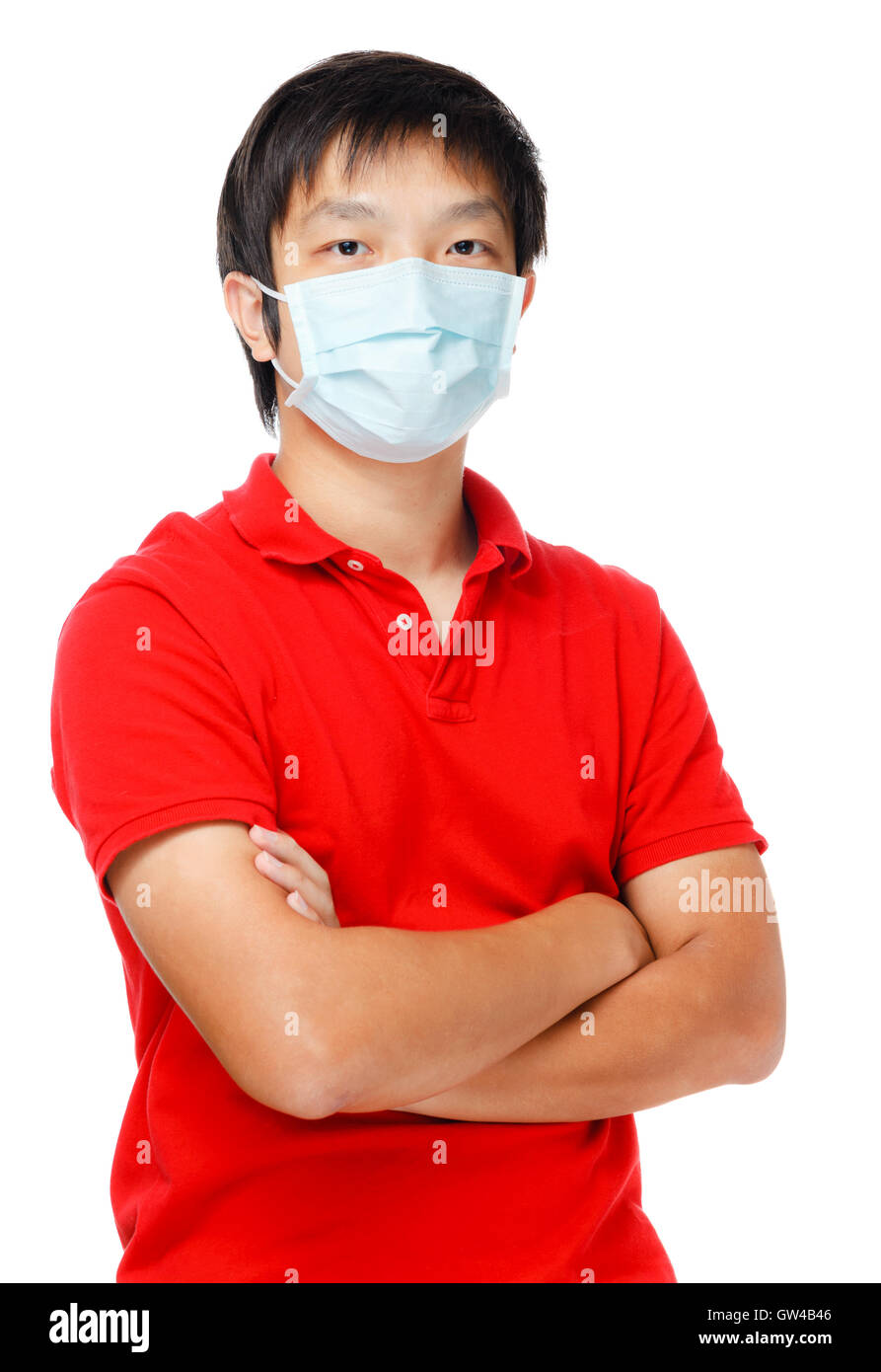 Asian man with face mask Stock Photo - Alamy