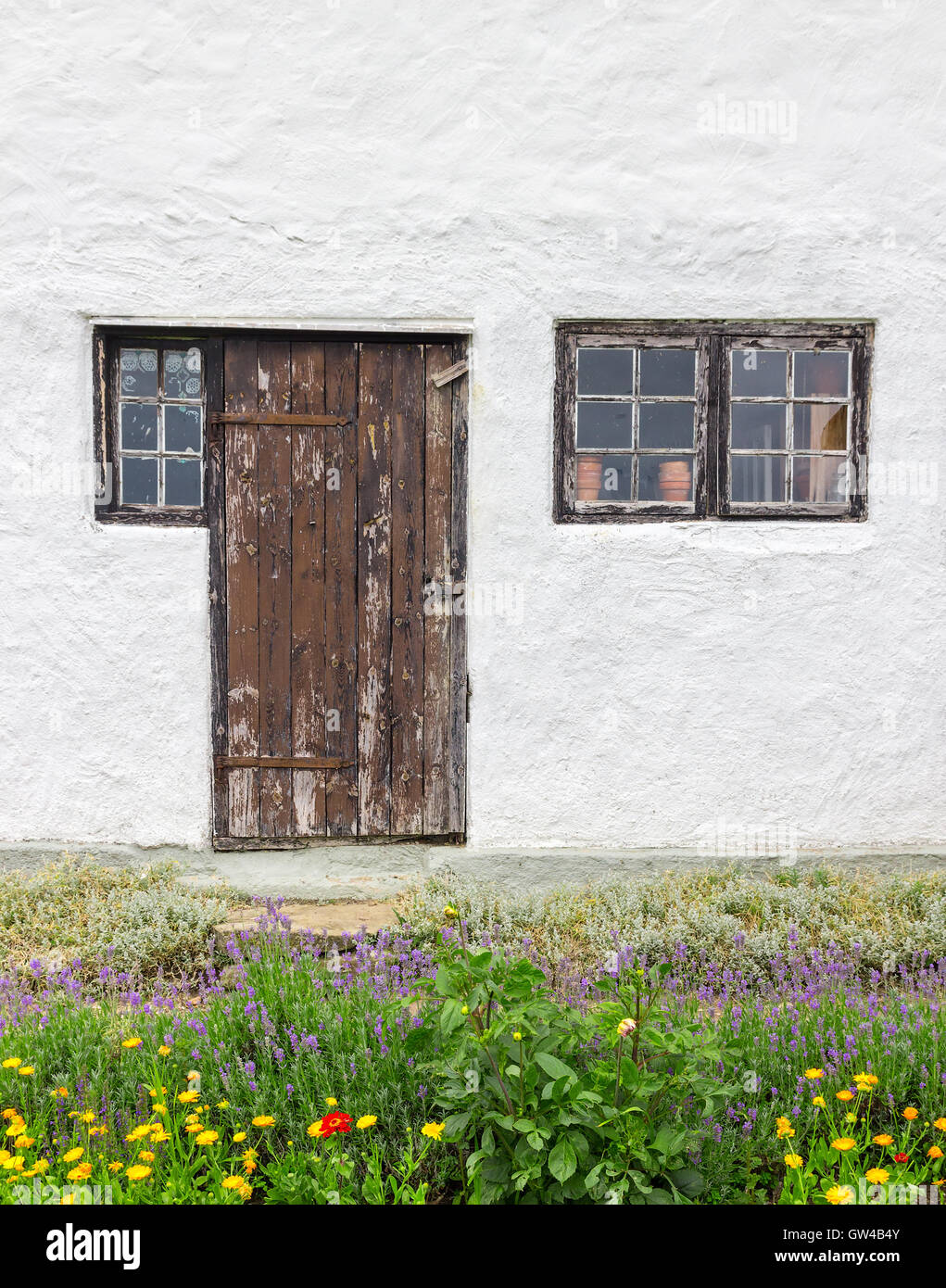 Facade of a rustic house Stock Photo - Alamy