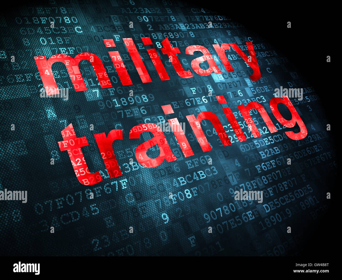 Education concept: military training on digital background Stock Photo ...