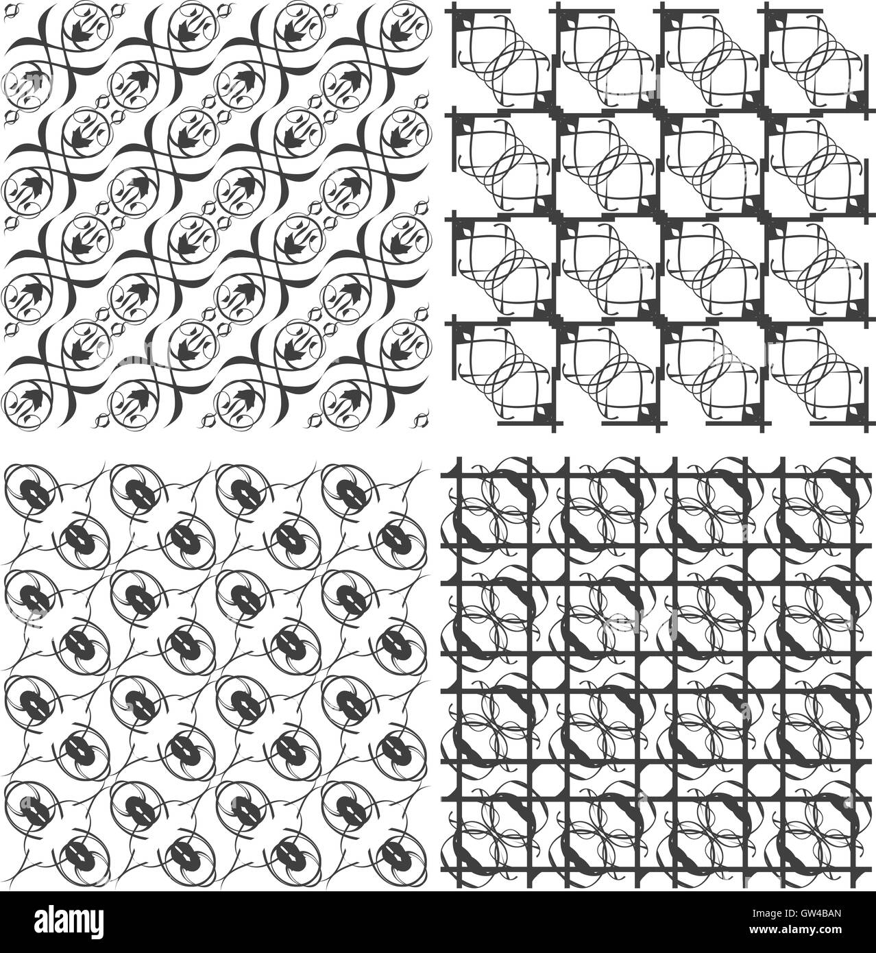 seamless patterns set Stock Photo - Alamy