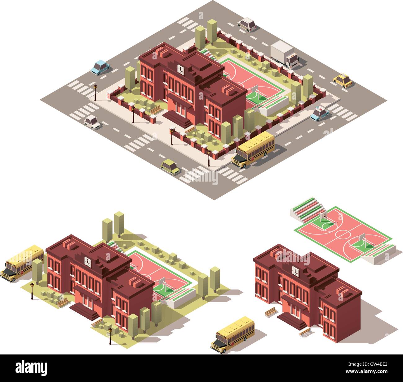Vector isometric low poly school building icon Stock Vector Image & Art ... Vector isometric low poly school building icon Stock Vector Image & Art ...