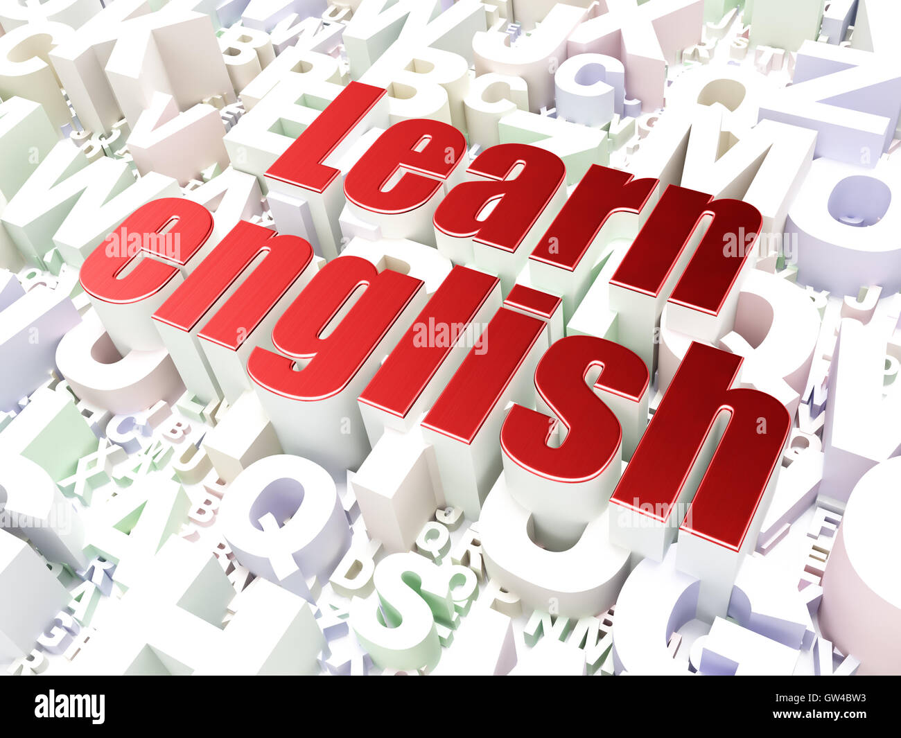 Education concept: Learn English on alphabet Stock Photo - Alamy