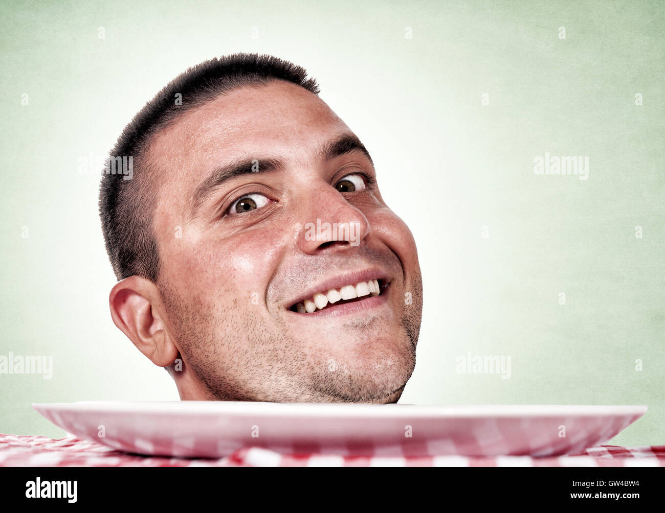 Head on plate Stock Photo - Alamy