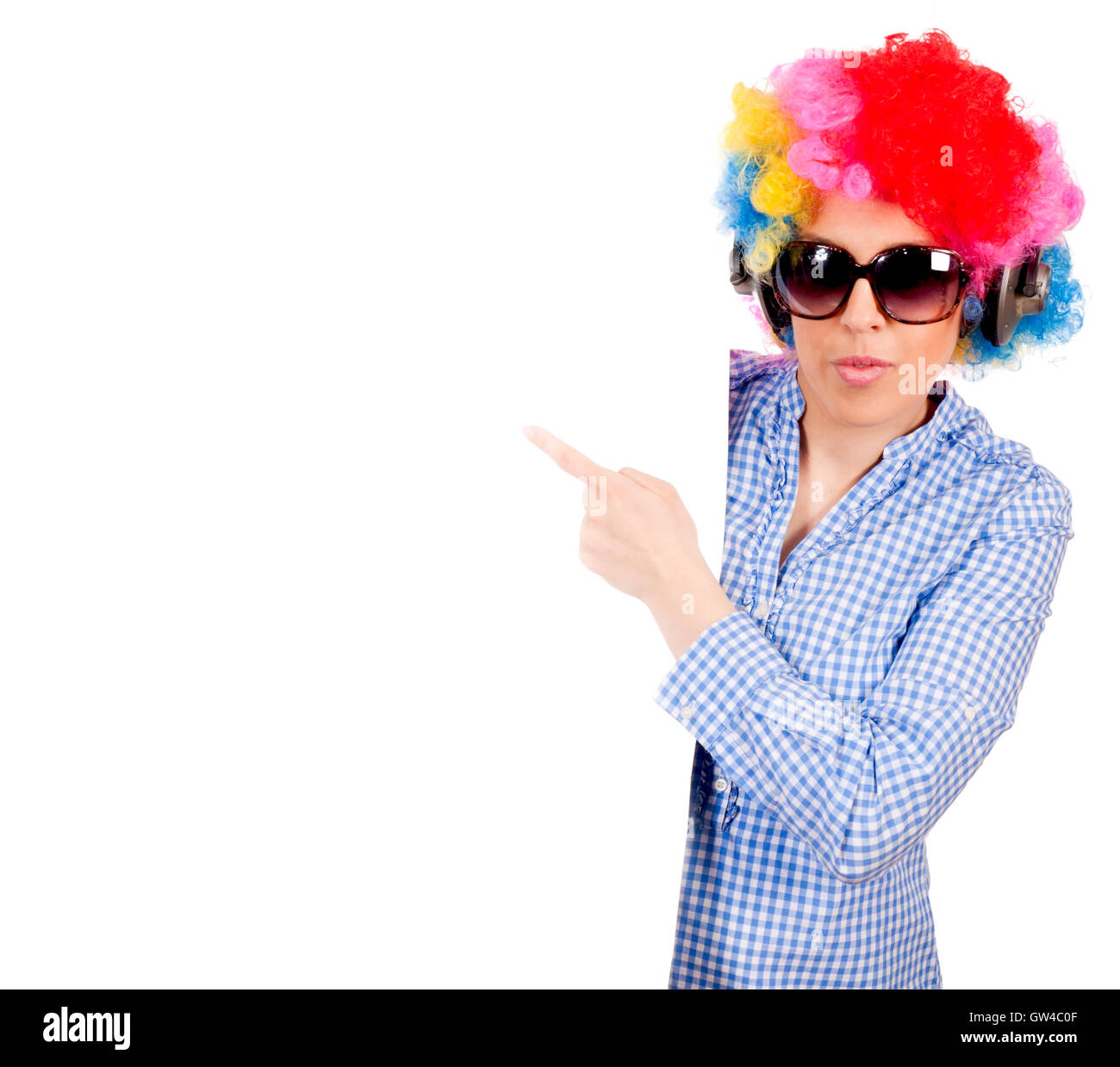 Female with wig Stock Photo - Alamy