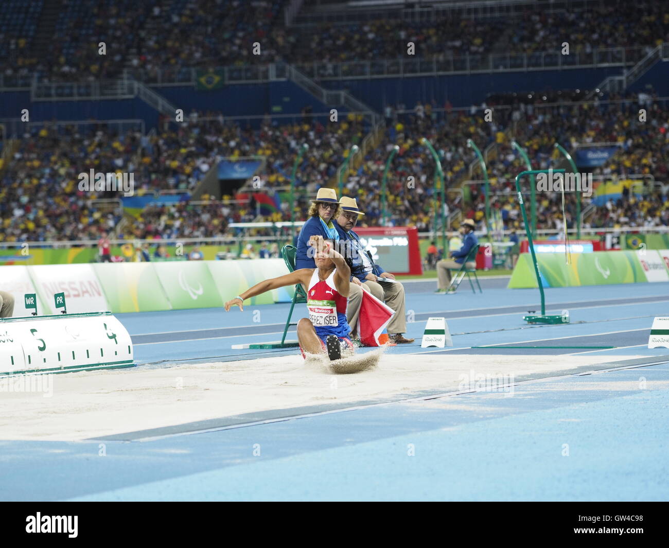 Rio de Janeiro, Brazil. 10th September, 2016. Womans T42 Long Jump ...
