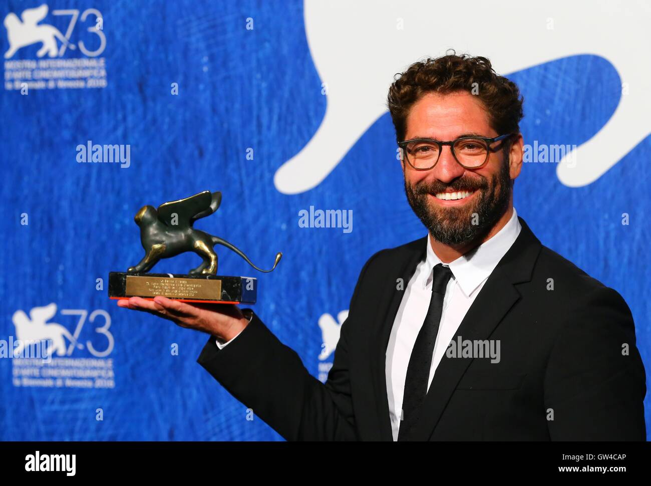 Venice, Italy. 10th Sep, 2016. Actor Nuno Lopes poses with the ...