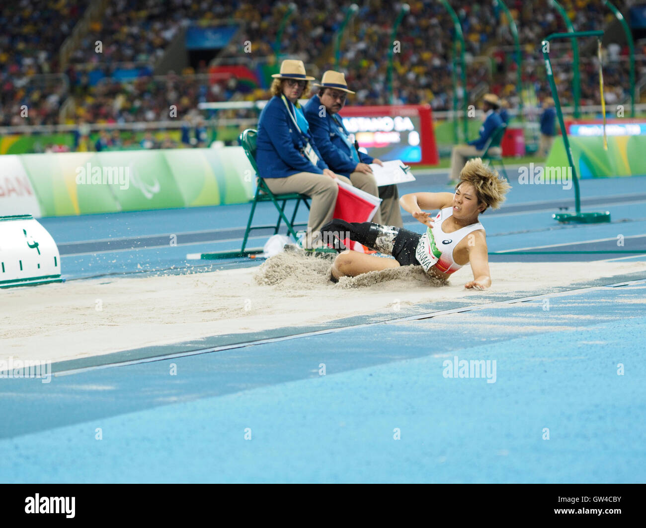 Rio de Janeiro, Brazil. 10th September, 2016. Womans T42 Long Jump ...
