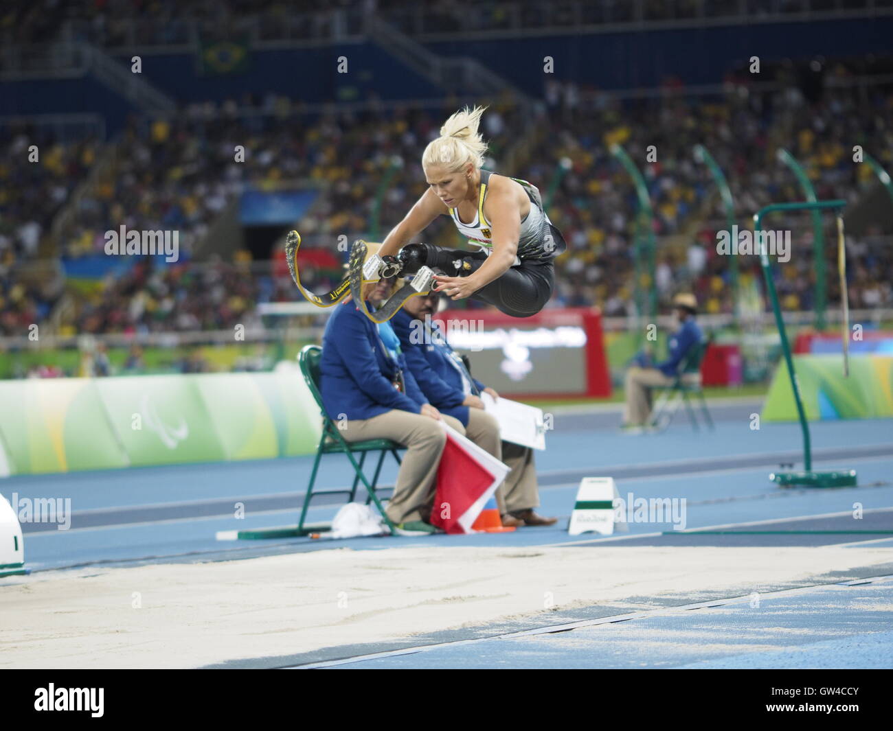 Rio de Janeiro, Brazil. 10th September, 2016. Womans T42 Long Jump ...