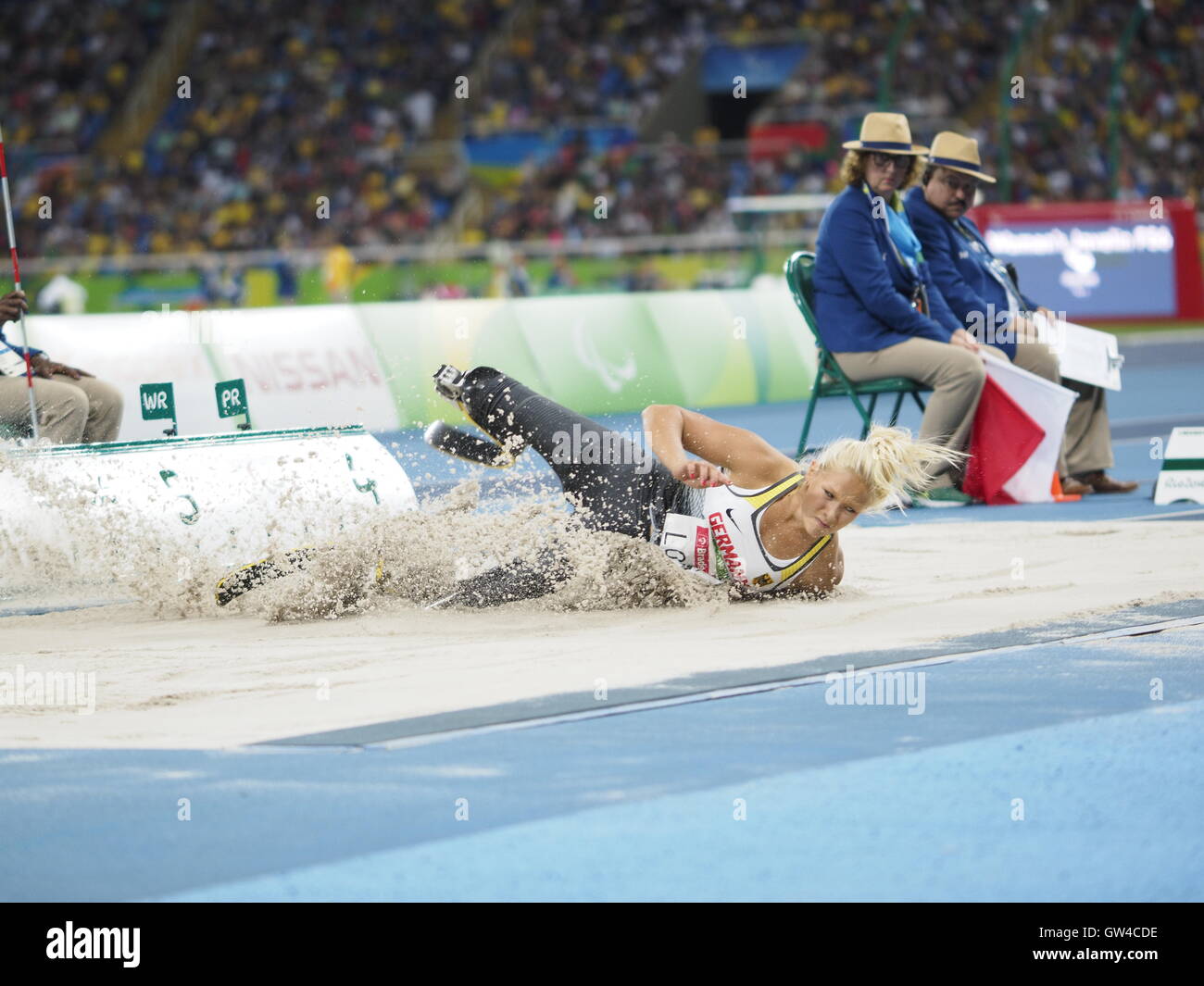 Rio de Janeiro, Brazil. 10th September, 2016. Womans T42 Long Jump ...