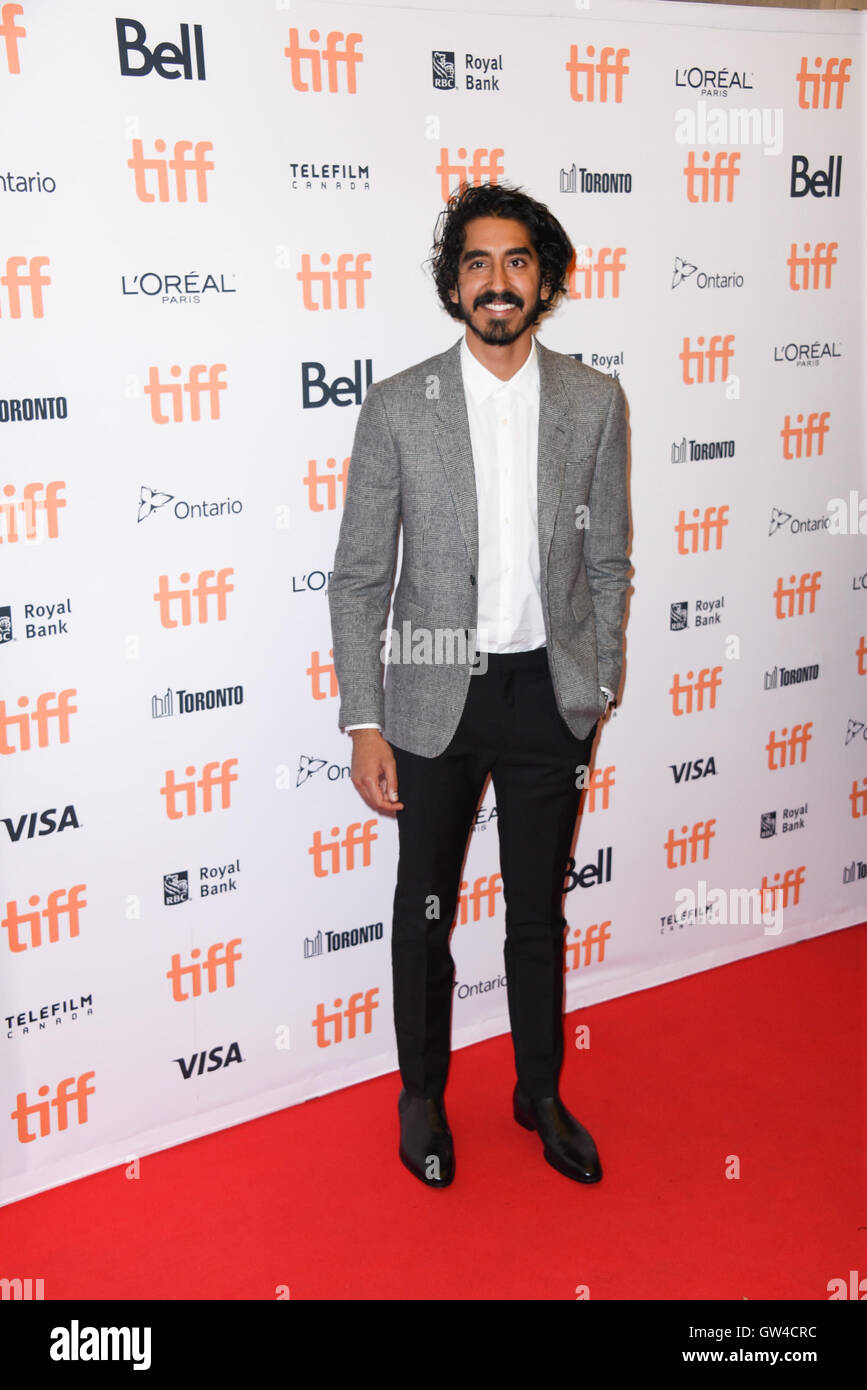 Toronto, Ontario, Canada. 10th Sep, 2016. Actror DEV PATEL attends ...