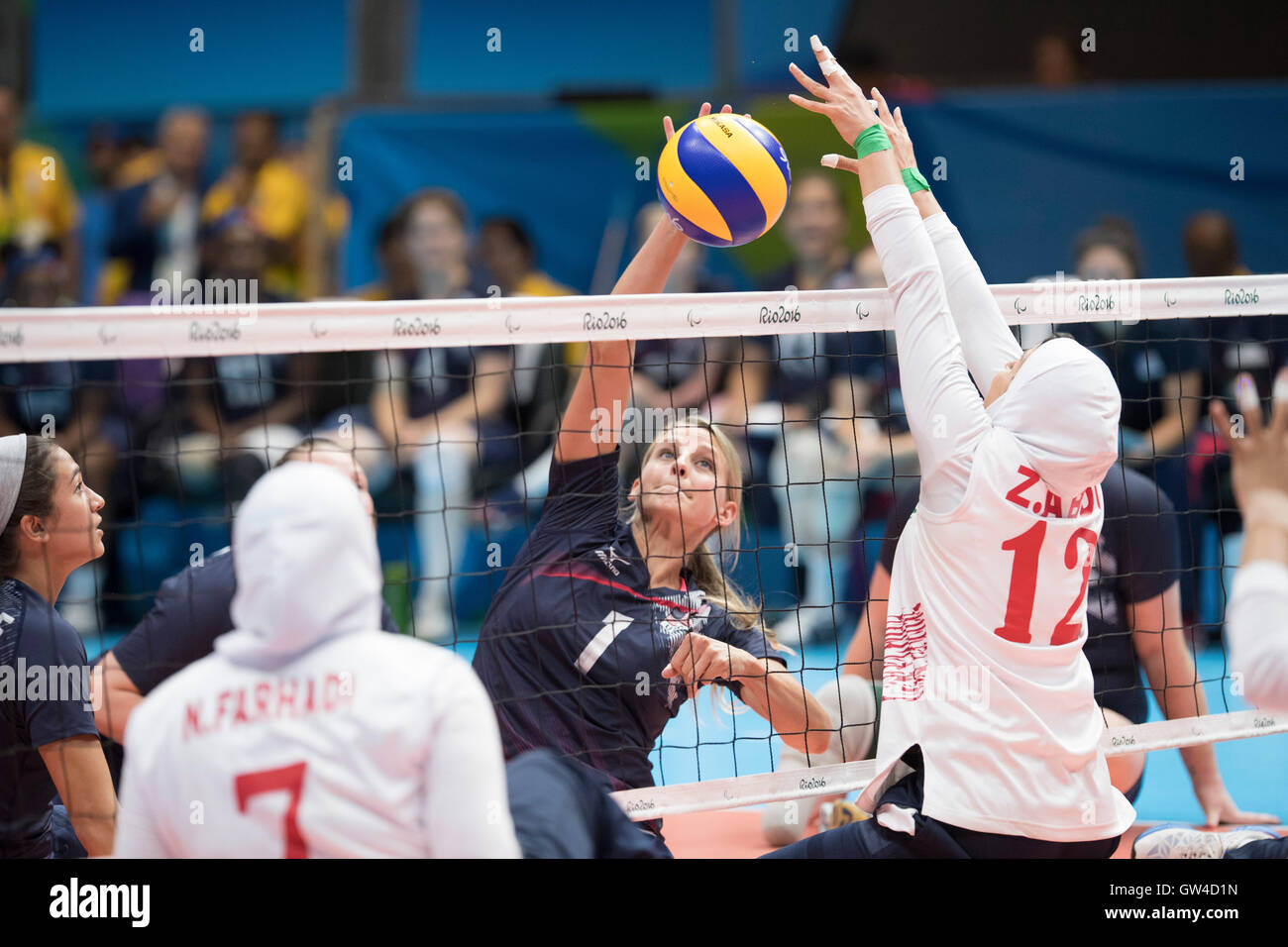 Rio De Janeiro, Brz. 10th Sep, 2016. USA's Lora Webster spikes the ball ...