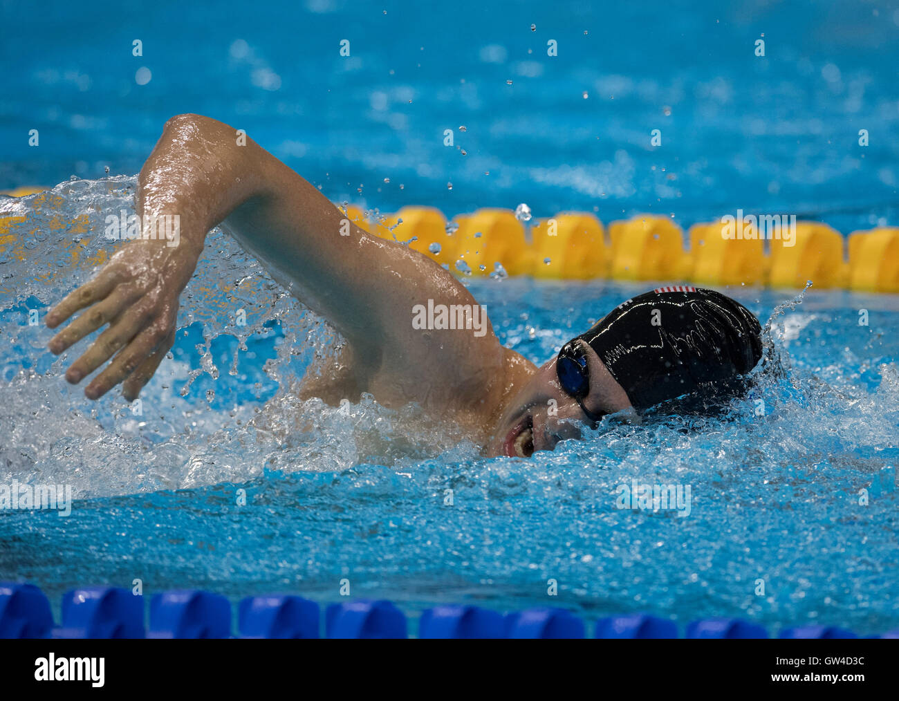 Rio De Janeiro, Brz. 10th Sep, 2016. USA's Tharon Drake swims to a ...