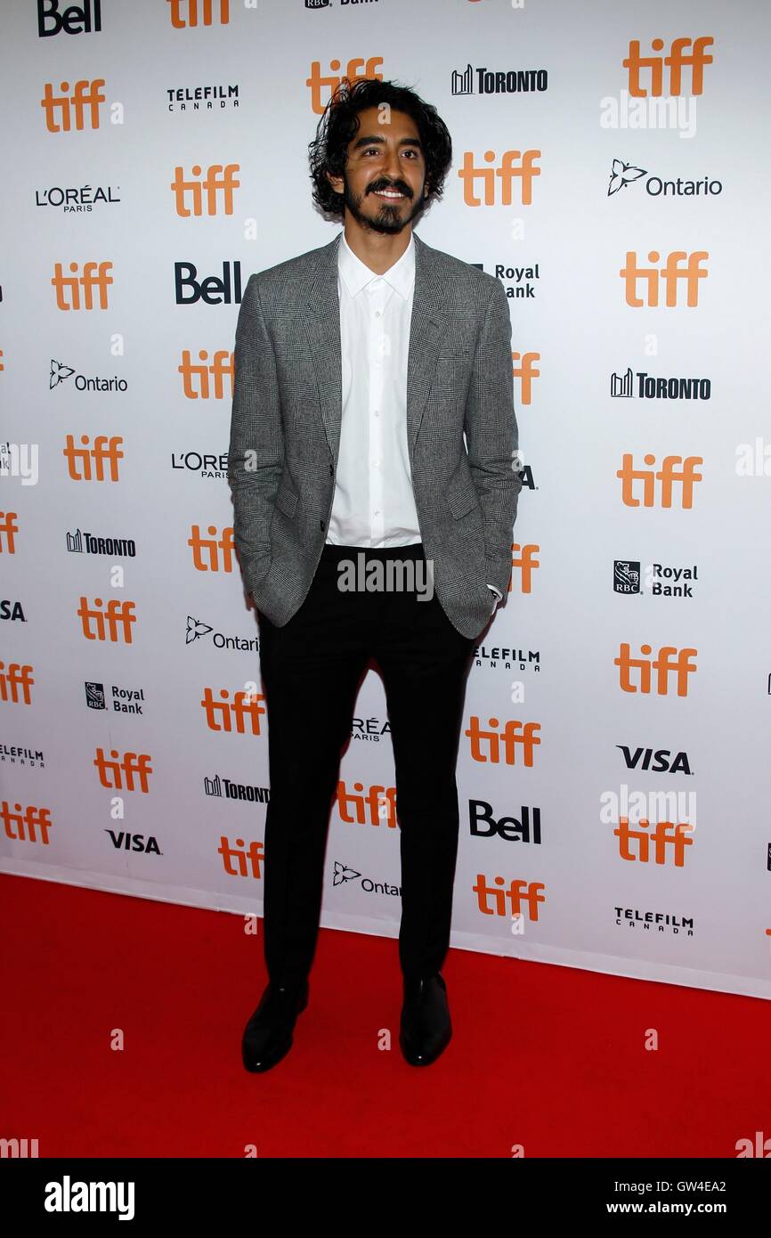 Toronto, ON. 10th Sep, 2016. Dev Patel at arrivals for LION Premiere at ...