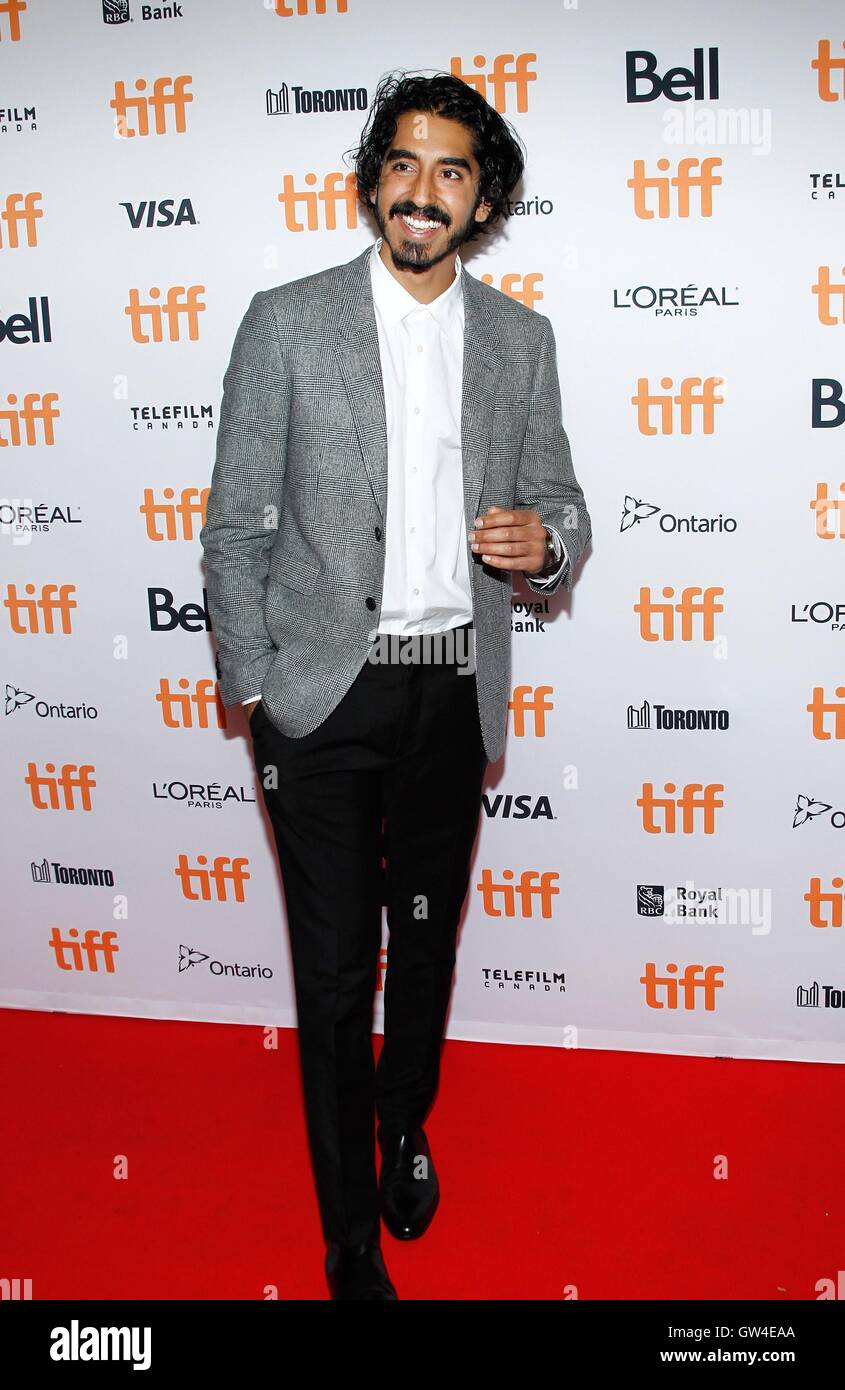 Toronto, ON. 10th Sep, 2016. Dev Patel at arrivals for LION Premiere at ...