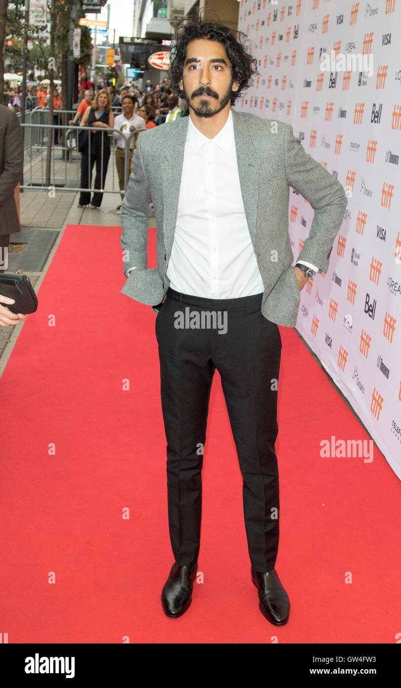 Toronto, Canada. 10th Sep, 2016. Actor Dev Patel arrives at the ...