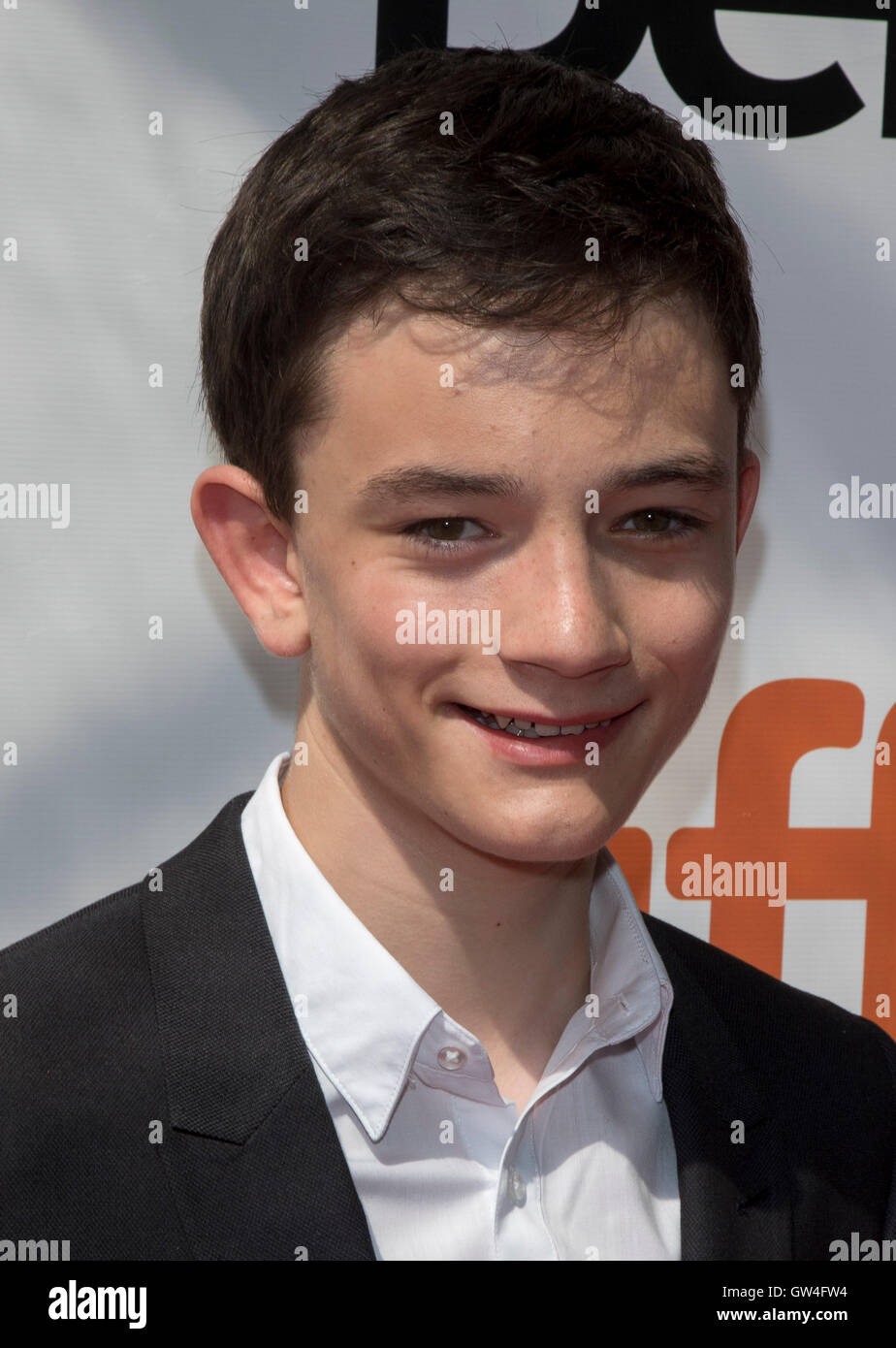 Toronto, Canada. 10th Sep, 2016. Actor Lewis MacDougall arrives at the ...
