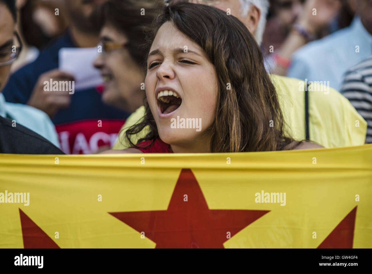 Barcelona, Catalonia, Spain. 11th September, 2016. Pro-independence ...