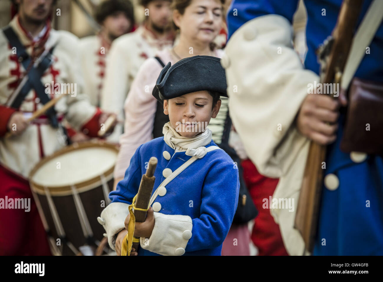 Barcelona, Catalonia, Spain. 11th September, 2016. Little children in ...