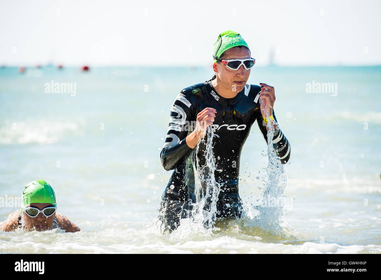 Brighton seafront swimmers hi-res stock photography and images - Alamy