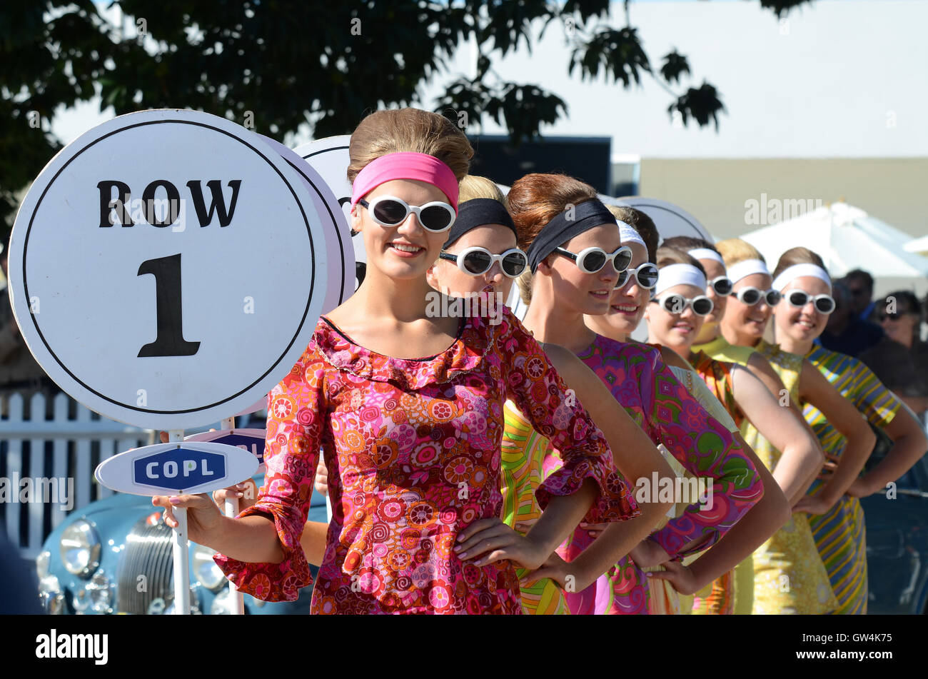 Pit girls goodwood revival west hi-res stock photography and images - Alamy