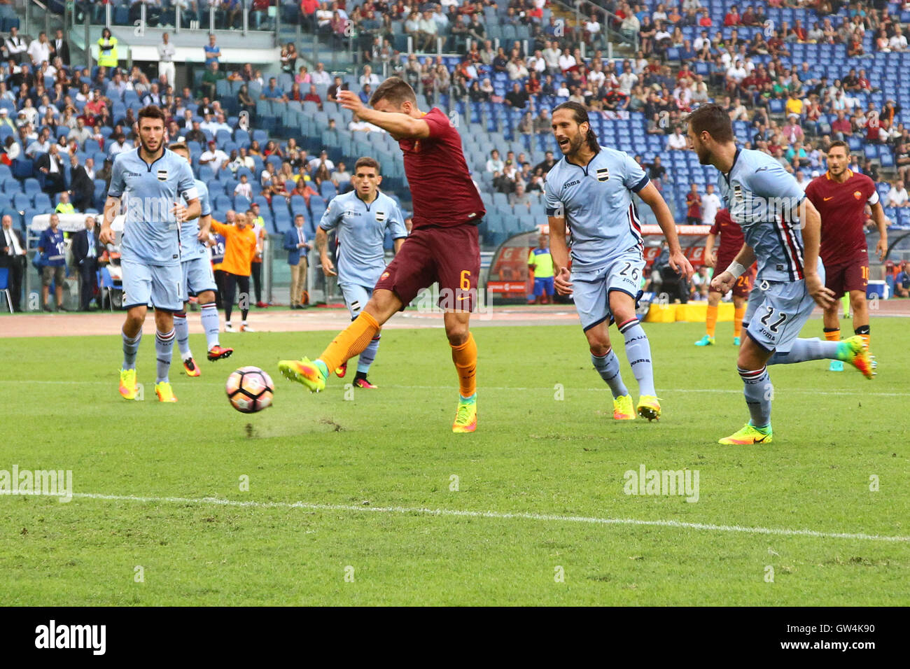 Stadium Olimpico, Rome, Italy. 11th Sep, 2016. Serie A football league ...