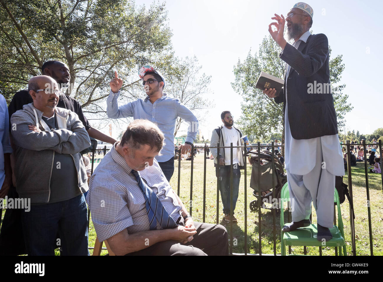 Religious preaching and debates at Speakers' Corner, the public ...
