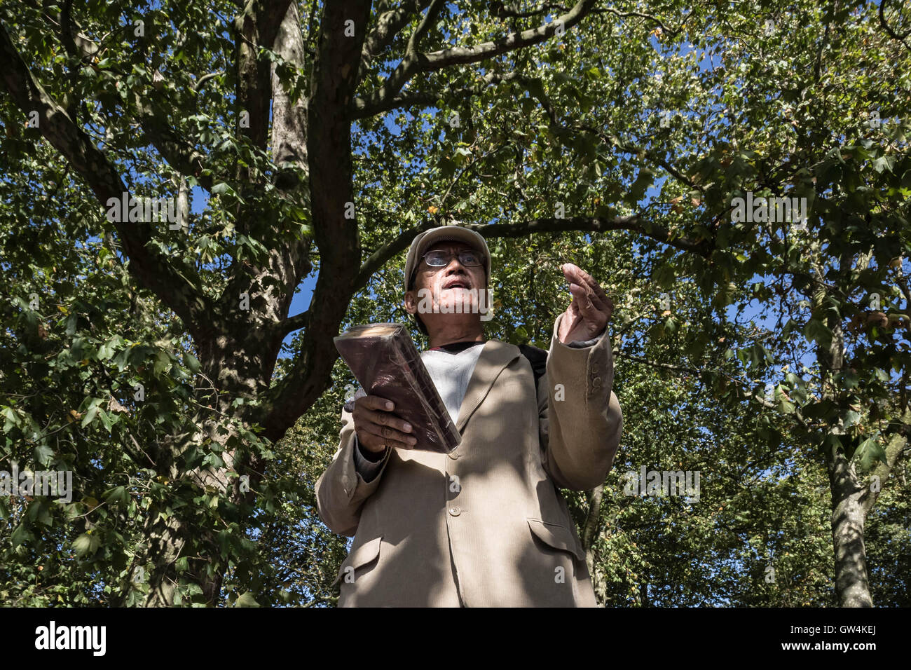 Religious preaching and debates at Speakers' Corner, the public ...