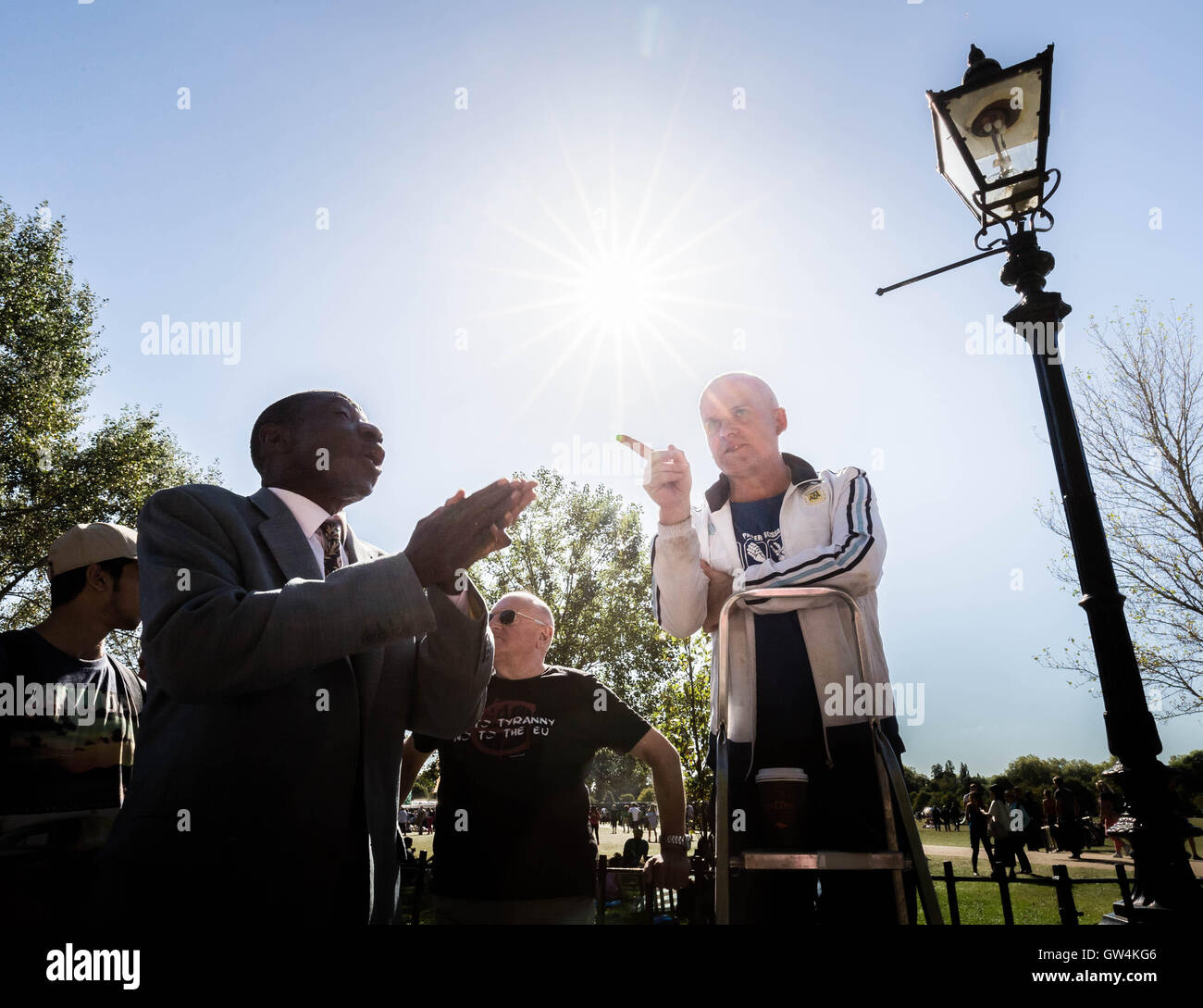 Religious preaching and debates at Speakers' Corner, the public ...