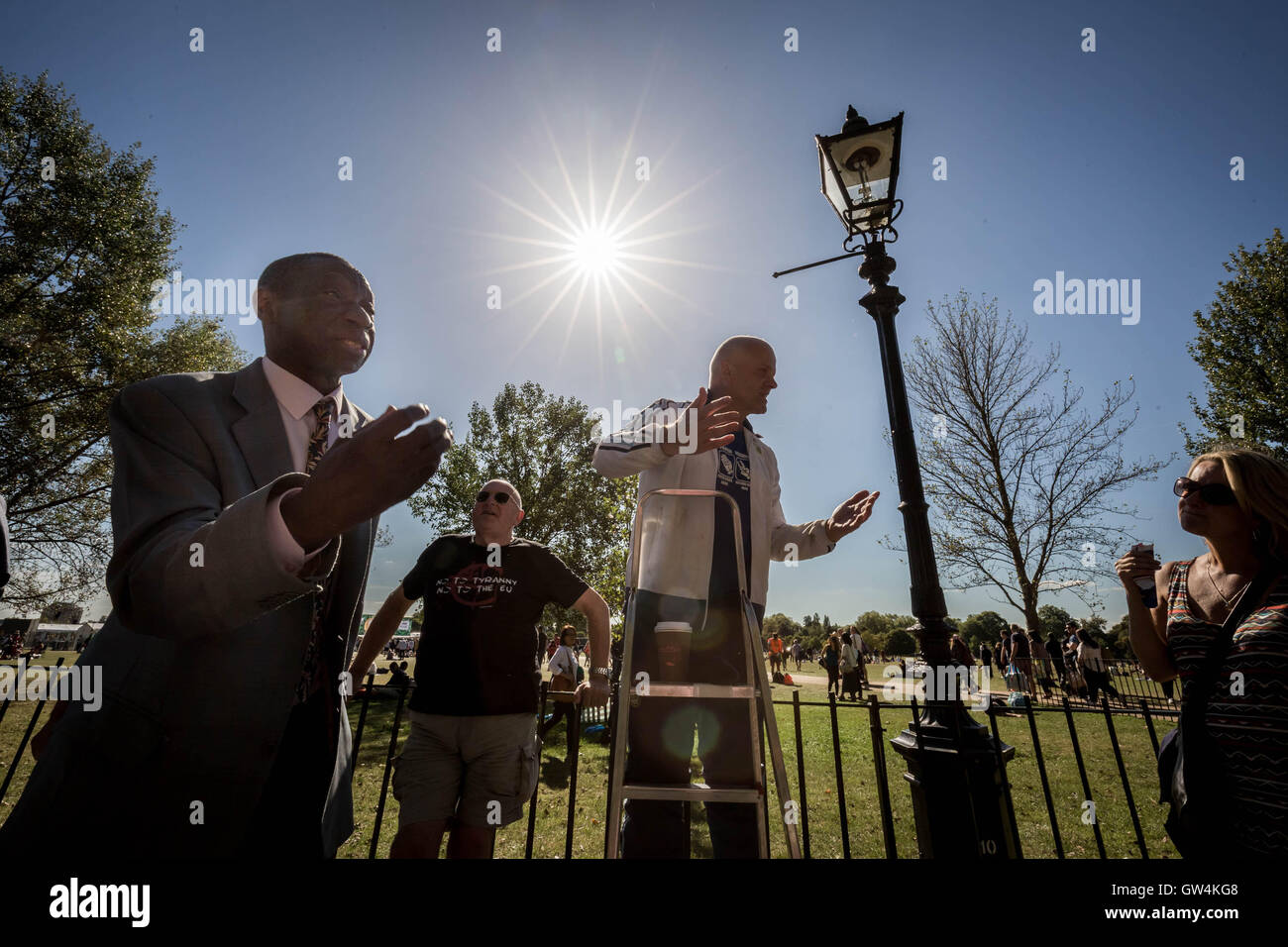 Religious preaching and debates at Speakers' Corner, the public ...