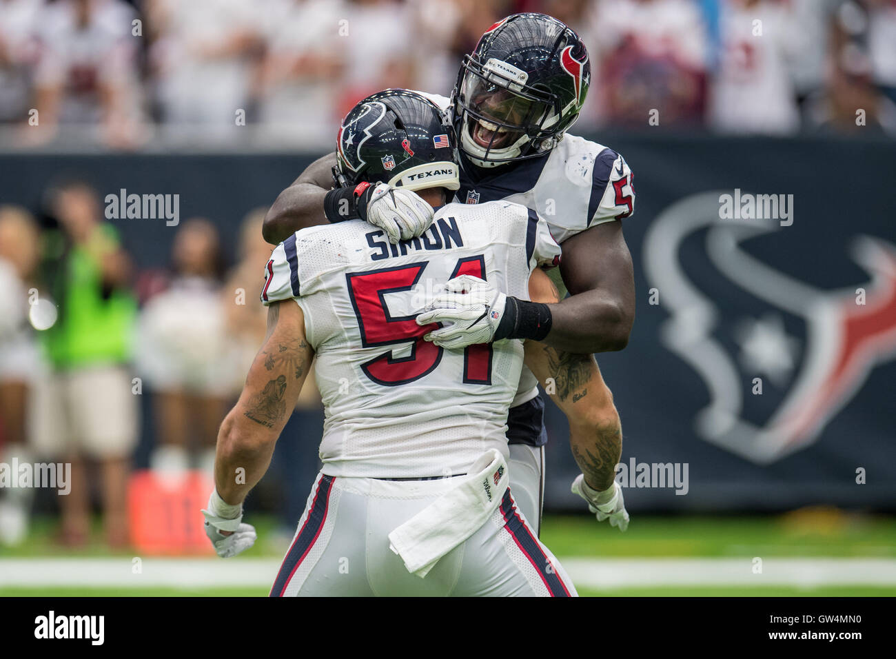 Houston, Texas, USA. 11th Sep, 2016. Houston Texans outside linebacker ...