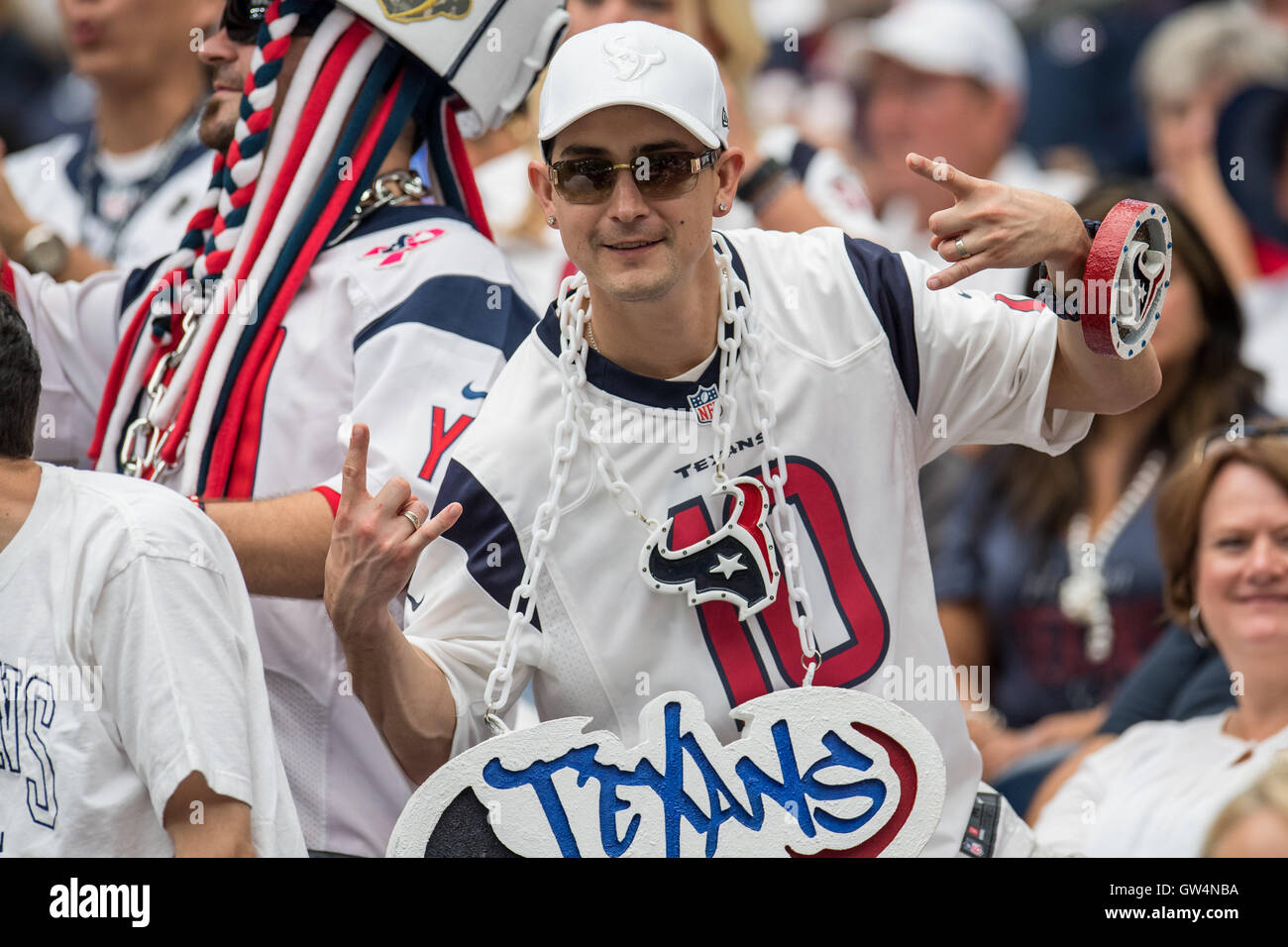 Houston, Texas, USA. 11th Sep, 2016. A Houston Texans fan during the ...